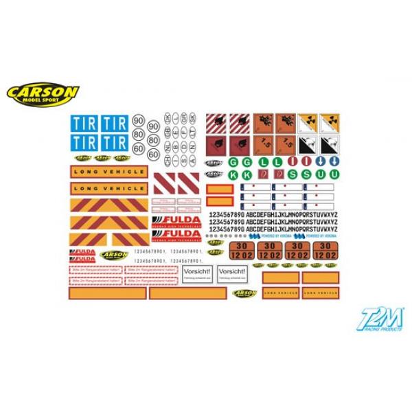 Planche de sticker symbole Carson 1/14 - Jeux et jouets Carson - Avenue ...
