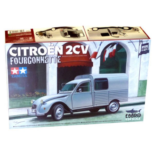 Maquette voiture : Citroën 2CV Fourgonnette - Ebbro - Rue des Maquettes