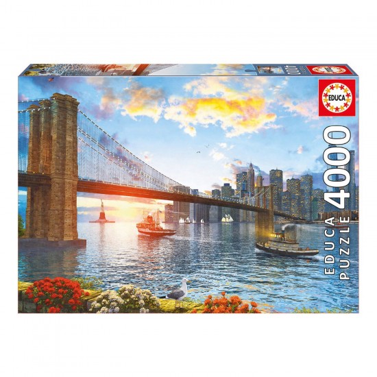 Puzzle 4000 pièces : Pont De Brooklyn - Puzzle Educa - Rue des Puzzles