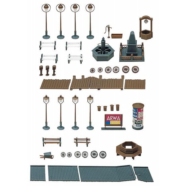 Modélisme HO : Accessoires de décor : Accessoires place de village ...