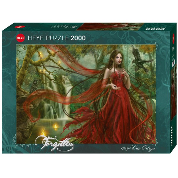 Puzzle 2000 pièces : Femme en robe rouge - Heye - Rue des Puzzles