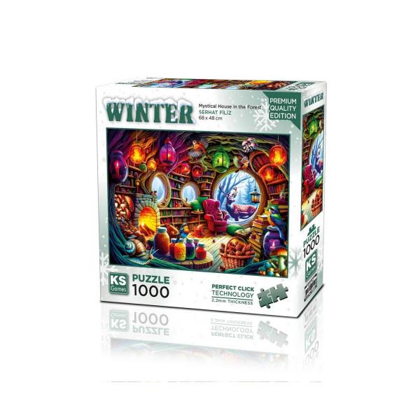 Puzzle 1000 pièces : Maison mystique dans la forêt - Ks Games - Rue des ...