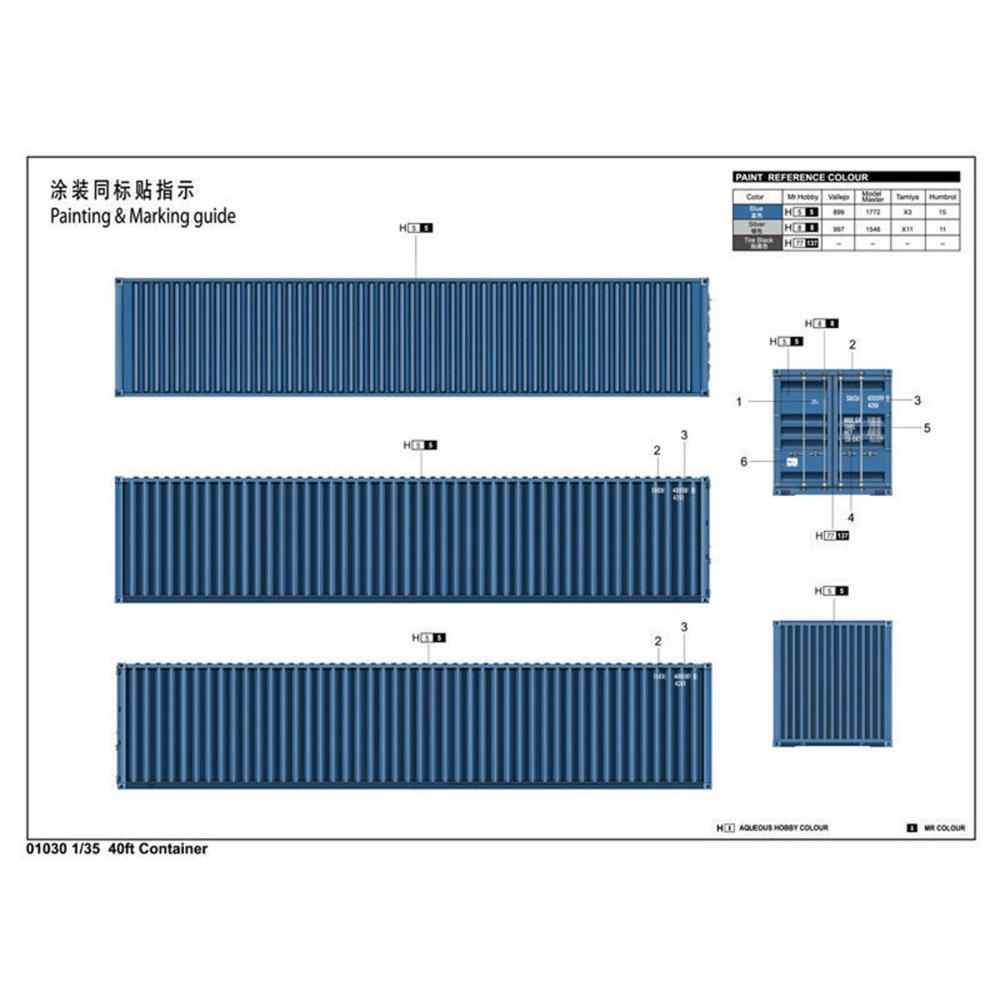 40ft Container model kit - Trumpeter - Scale Model Boulevard