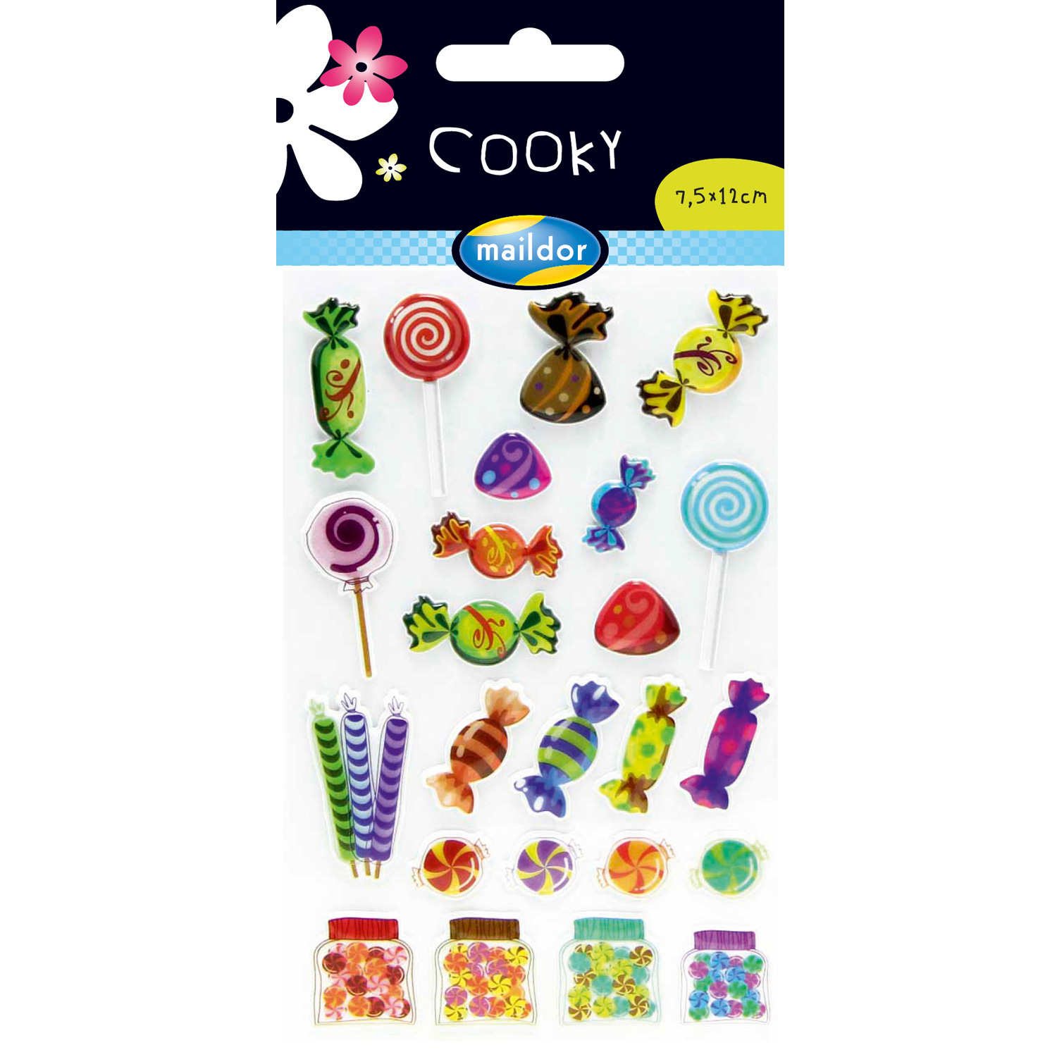 Sachet une planche de gommettes en 3D : Bonbons - Jeux et jouets ...
