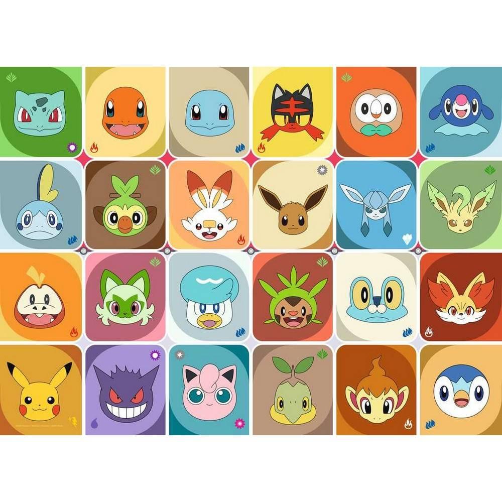 Puzzle 100 pièces XXL : Portraits de Pokémon - Ravensburger - Rue des ...