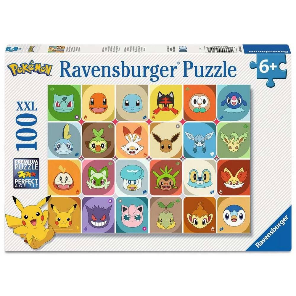Puzzle 100 pièces XXL : Portraits de Pokémon - Ravensburger - Rue des ...