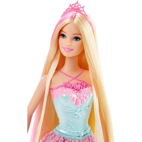 Poupée Barbie : Princesse chevelure magique : Blonde et rose - Jeux et ...