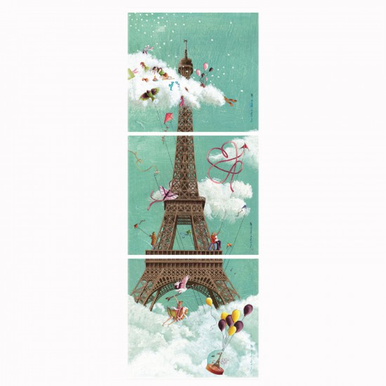 Puzzle 1000 pièces panoramique : Tour Eiffel - Puzzle Nathan - Rue des Puzzles