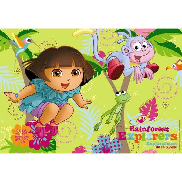 Puzzle 2 x 24 pièces : Dora l'exploratrice : Dora dans la jungle - Jeux ...