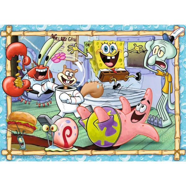 Puzzle 200 pièces XXL : Nouvelles aventures à Bikini Bottom - Bob l ...
