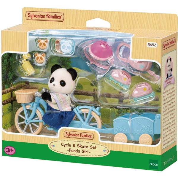 Sylvanian Family 5652 : La fille panda, son vélo et sa remorque - Jeux ...